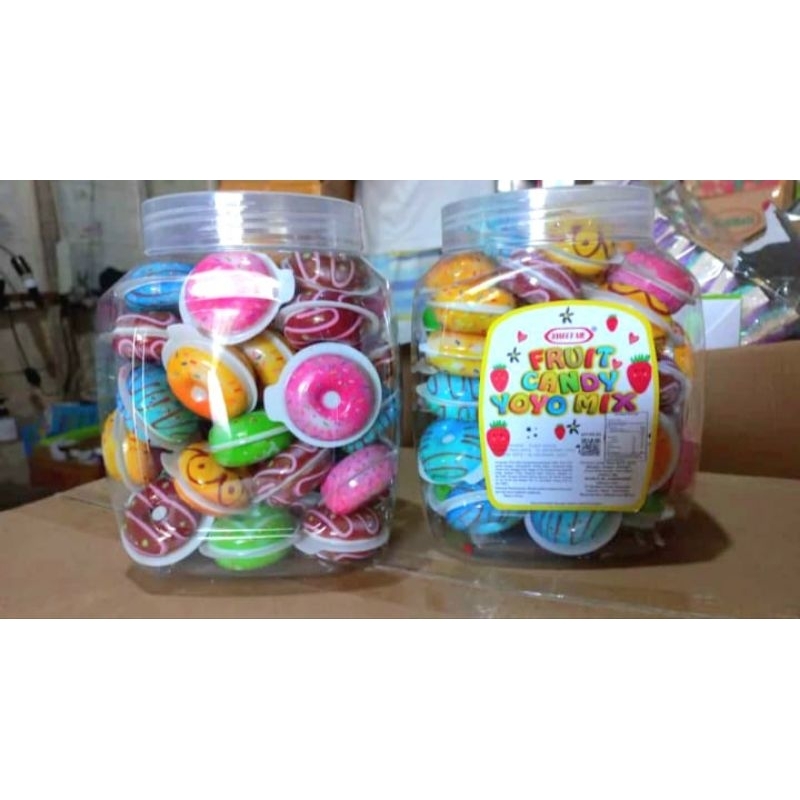 Jual Permen Cemilan Snack Lunak Kue Donat Candy Toples Mainan Anak ...