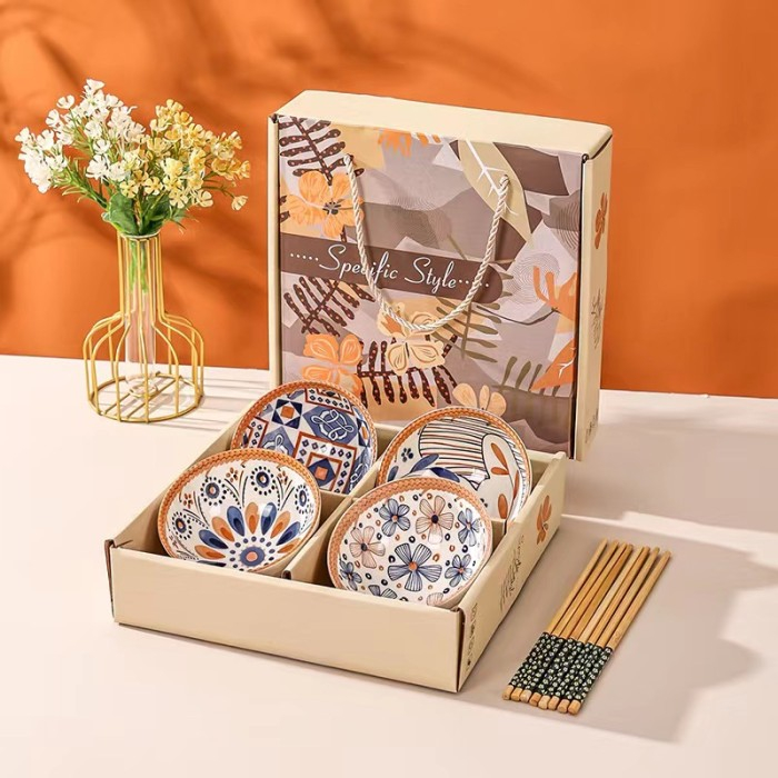 Jual Mangkok set premium peralatan makan/Mangkok set keramik Souvenir ...