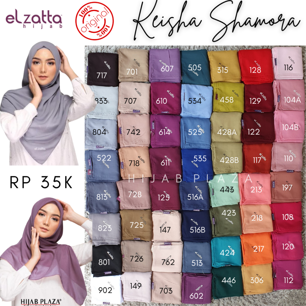 Jual Hijab Kerudung Segi Empat Elzatta KEISHA SHAMORA Terbaru | Shopee ...