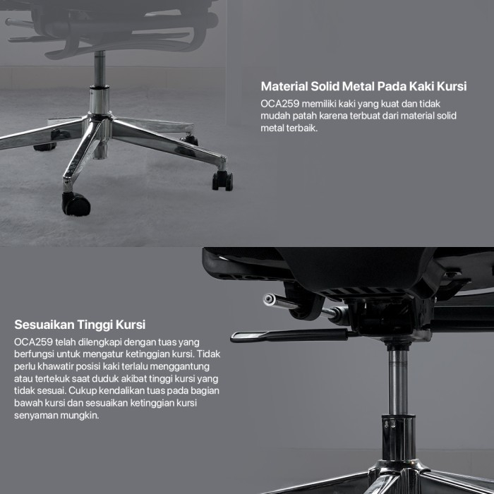 Jual Fantech OCA259 Kursi Kantor Kerja Jaring Premium Office Chair ...
