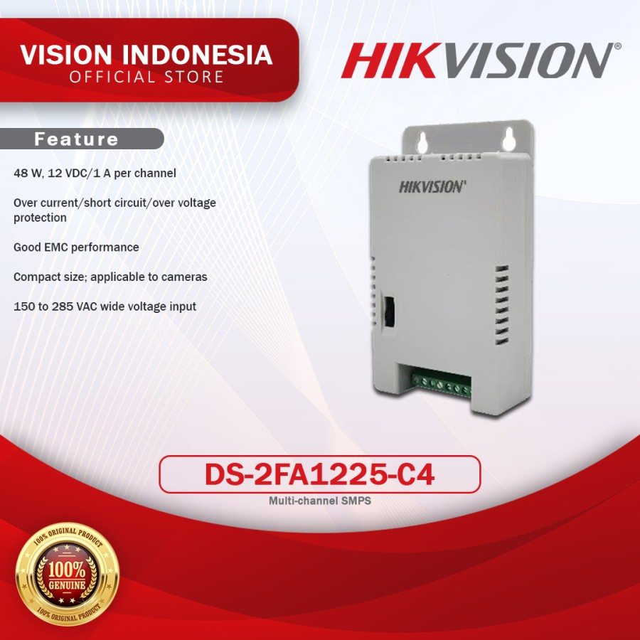 Jual POWER SUPPLY HIKVISION 4 CHANNEL DS-2FA1225-C4 HIKVISION POWER SUPPLY | Shopee Indonesia