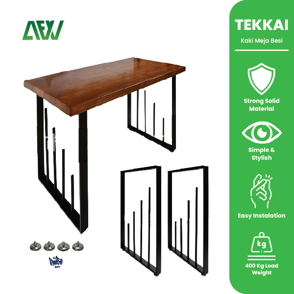 Jual TEKKAI Kaki Meja Kerja Besi Metal Table Leg Heavy Duty Rangka Meja ...
