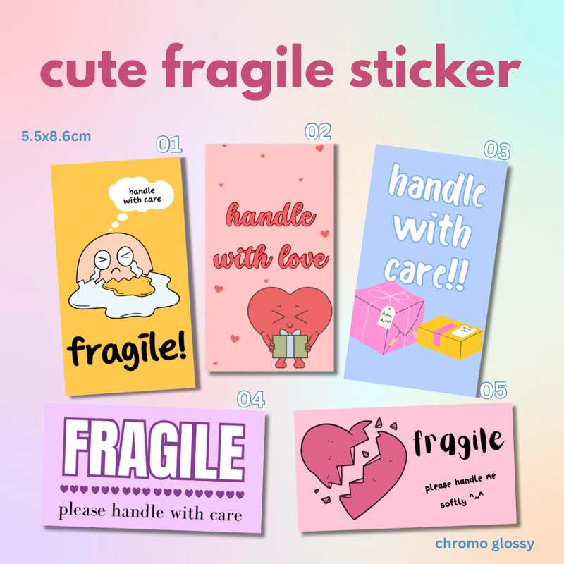 Jual STIKER FRAGILE CUTE STICKER PAKET | Shopee Indonesia