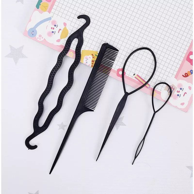 Jual Alat Styling Rambut Sanggul Alat Sanggul Rambut Sisir 4in1 Cod ...