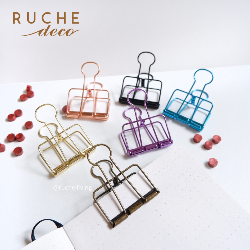 Jual RUCHE DECO - Binder Clip Warna Warni - Paper Clip Besi Warna Warni ...
