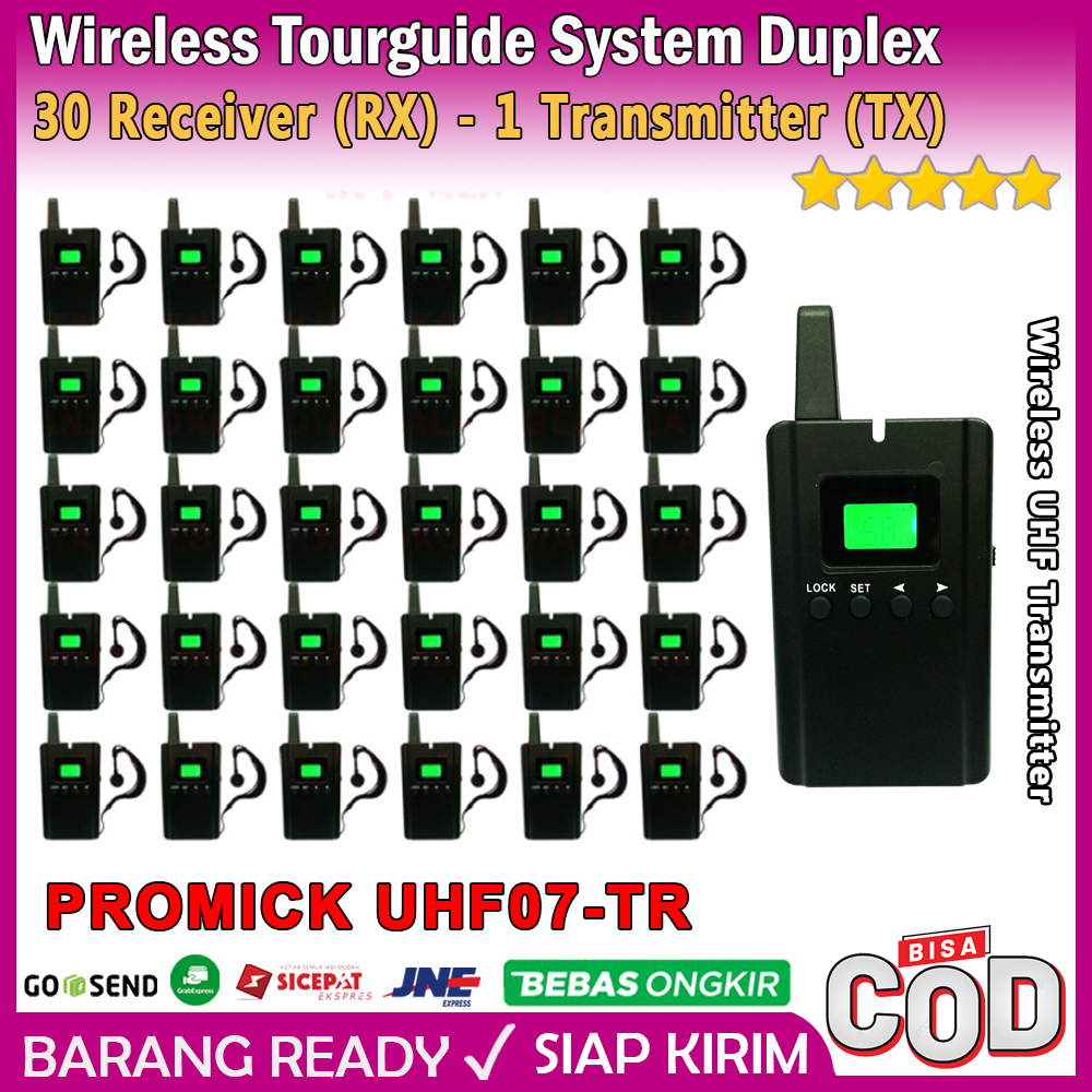 Jual Audio Tour Guide System 2-Way Duplex 30 Channel 1TX - PROMICK ...