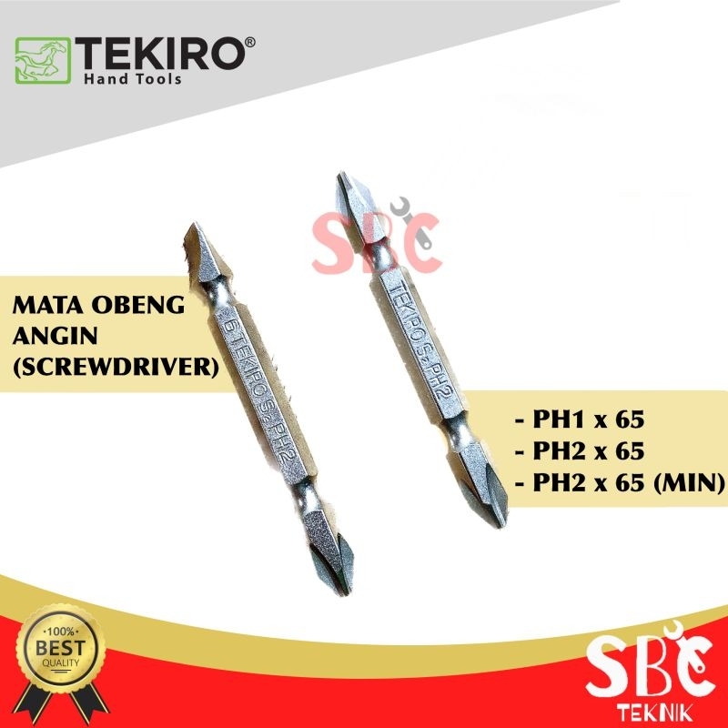 Jual TEKIRO Mata Obeng Angin PH1 PH2 x 65 mm Min - Plus + Screwdriver | Shopee Indonesia