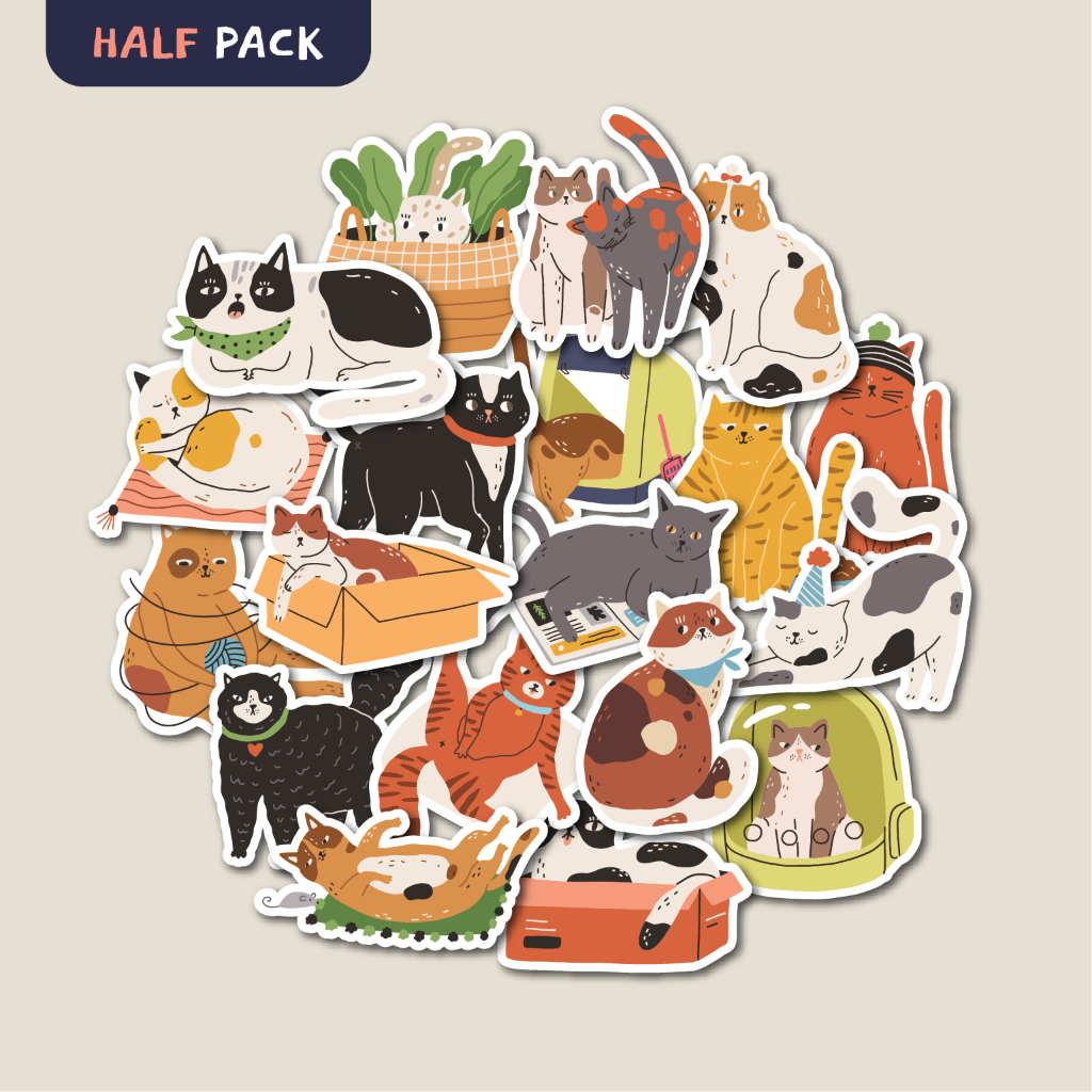 Jual STICKER PACK KITTY CATS | STICKER TUMBLER | STIKER LAPTOP KOPER ...