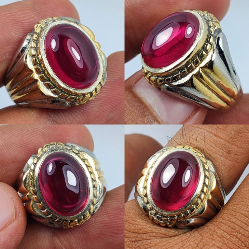 Jual CINCIN BATU AKIK DELIMA MERAH SIAM ASLI KODE 02700 | Shopee Indonesia