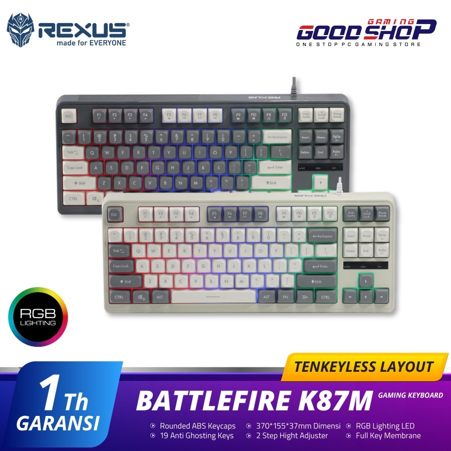 Jual Rexus Keyboard Gaming Battlefire K87M | Shopee Indonesia