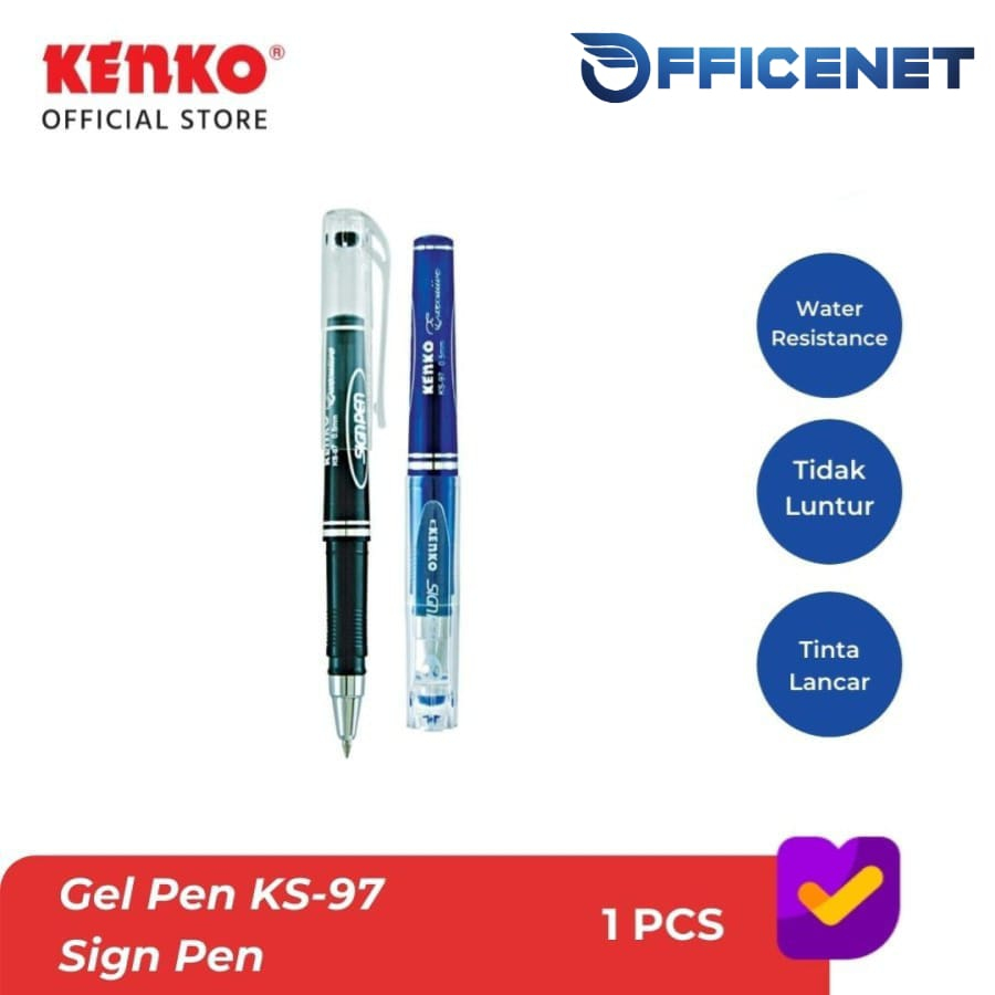 Jual KENKO SIGNPEN KS-97 PENA TANDA TANGAN SIGNATURE SAKU KEMEJA 0.5MM | Shopee Indonesia