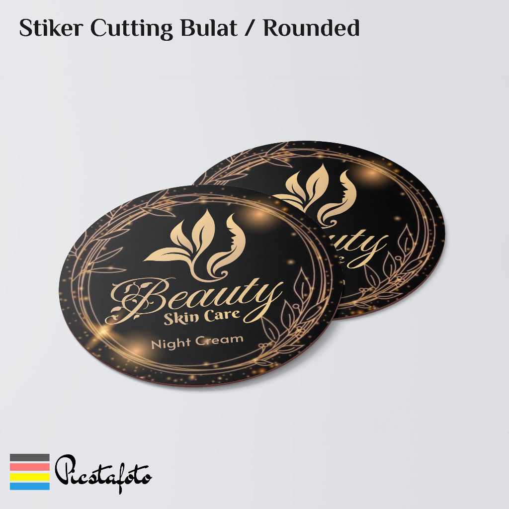 Jual Cetak Sticker / Stiker Produk Custom Bentuk Bulat/Petak 1 Paket ...
