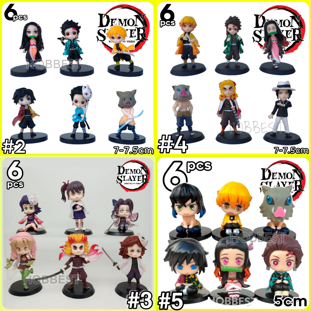 Jual Action Figure KIMETSU NO YAIBA isi 6 pcs - Miniatur Topper Kue ...