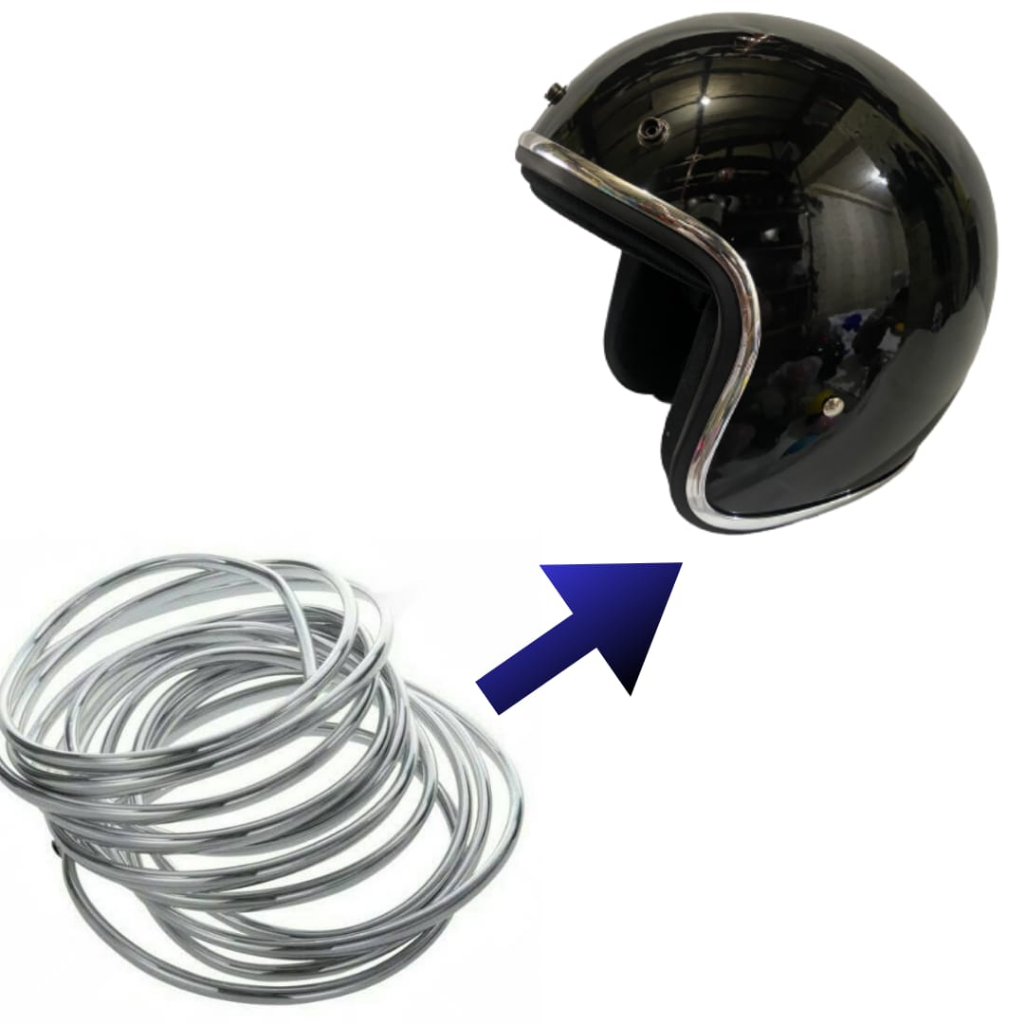Jual list crome helm retro variasi helm | Shopee Indonesia