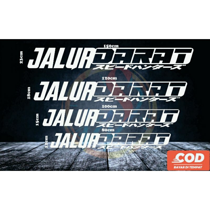 Jual Stiker Cutting kaca depan belakang Jalur Darat sticker mobil body ...