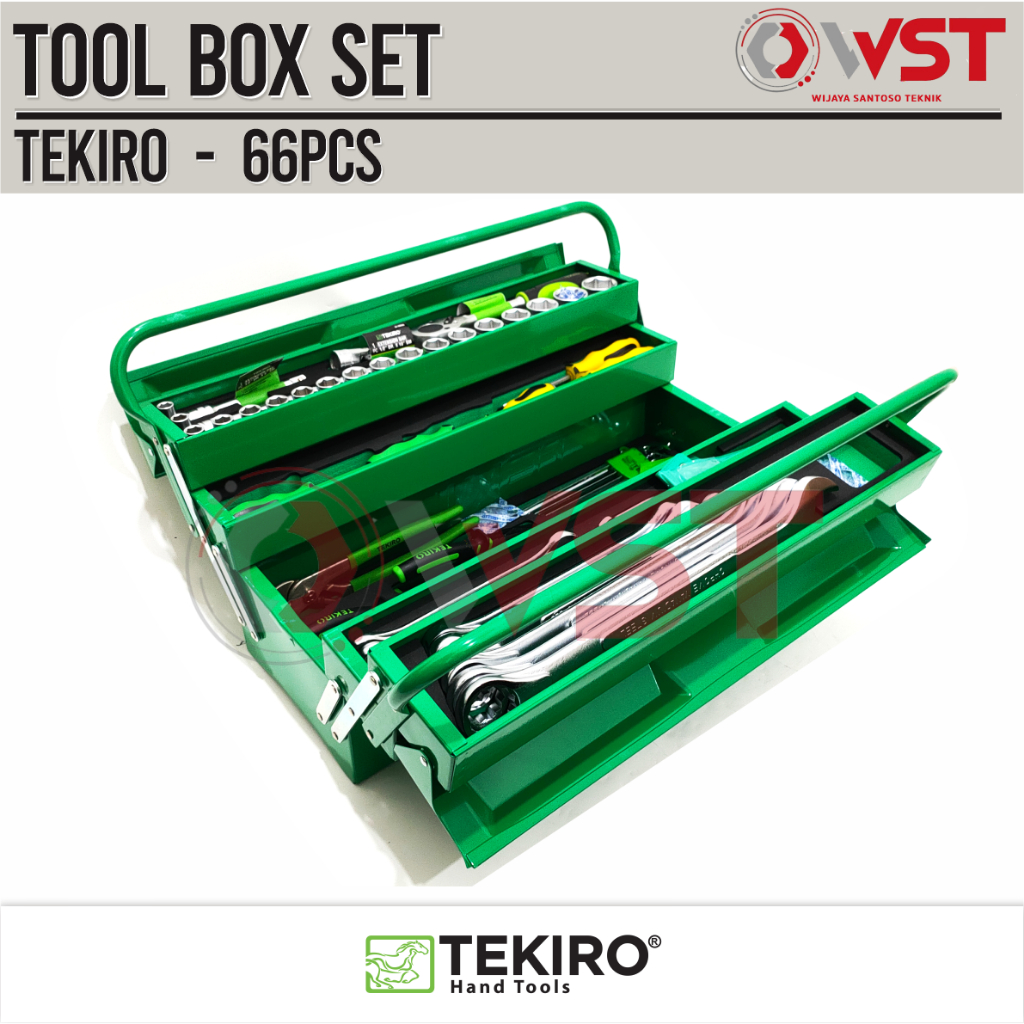 Jual Tekiro Toolbox Set 66pcs / Mechanic Tools set 66 pcs | Shopee Indonesia