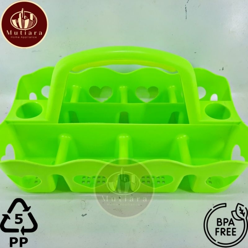 Jual Rak Aqua Gelas 8 Lubang Slot | Box Tempat Minum | Wadah Botol Air ...