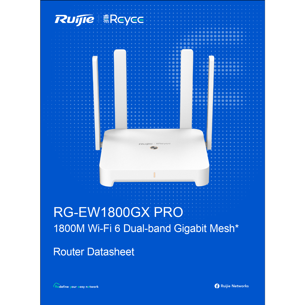 Jual Ruijie Reyee RG-EW1800GX PRO WiFi 6 1800M Dual Band Gigabit Mesh ...