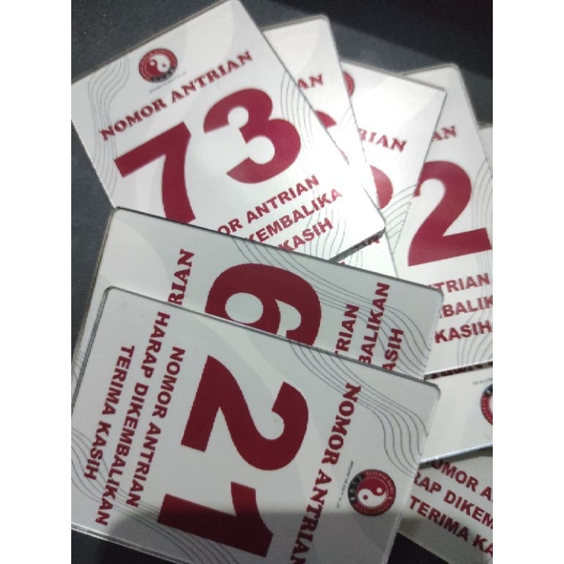 Jual Akrilik Nomor Antrian / Nomor Meja / Acrylic Kartu Antri Dokter ...