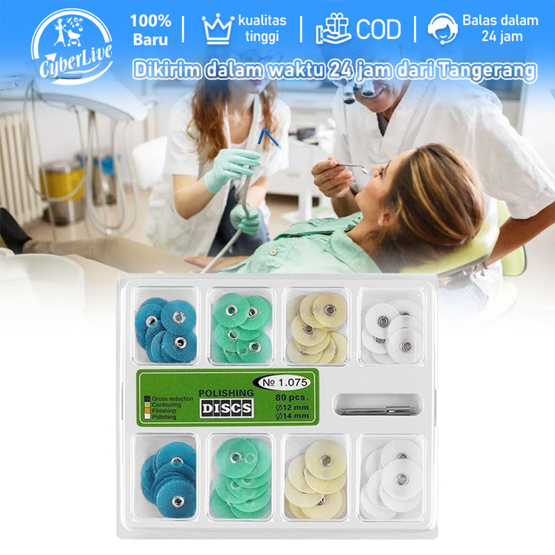 Jual 80pcs Polishing Composite Disc Dental Set Komposite Disk Polidisc ...