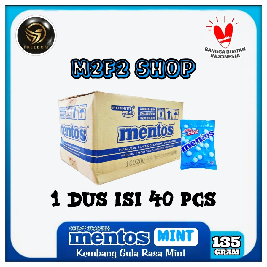 Jual Permen Mentos Mint Chewy Dragees | Rasa Original - 135 gr (Kemasan ...