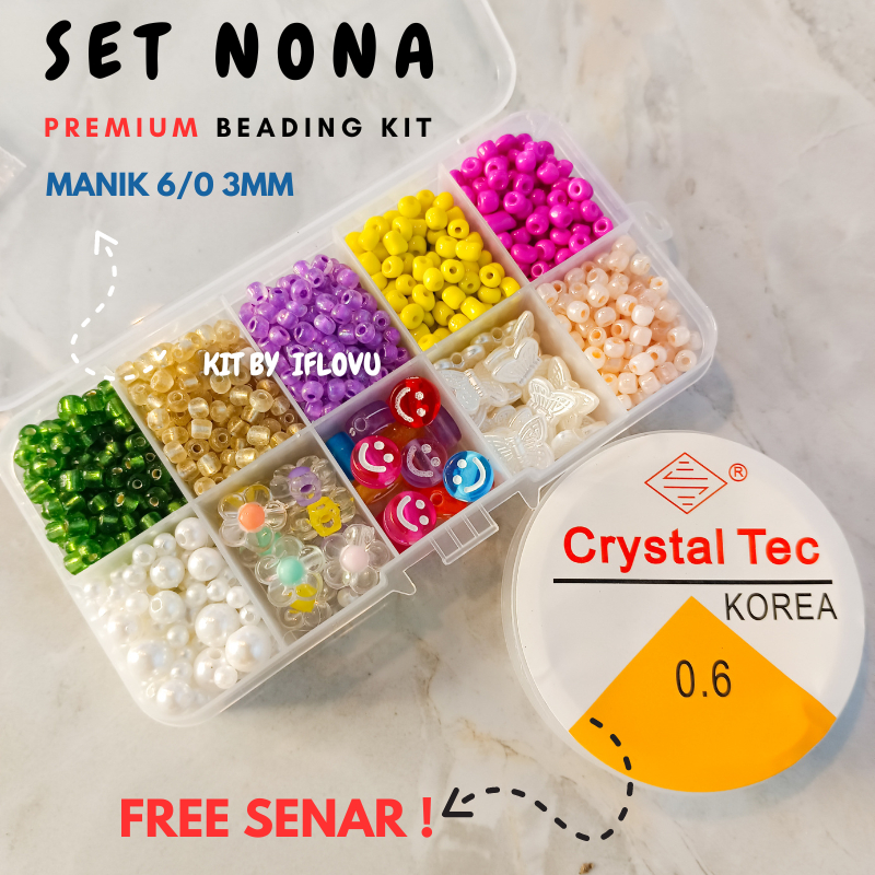 Jual Beads Kit Set DIY Set Manik Manik 6/0 4mm FREE SENAR lengkap untuk ...
