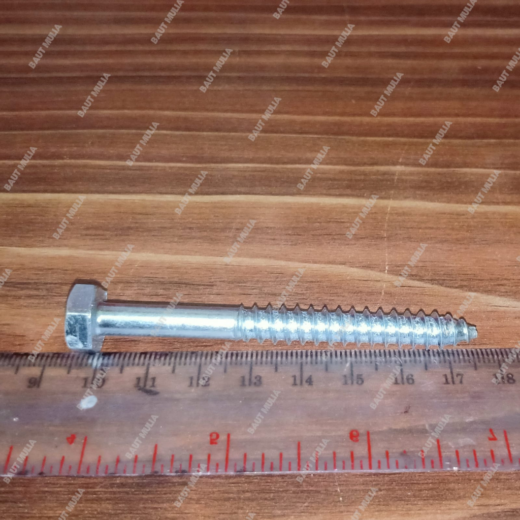 Jual BAUT DECKSCREW 1/4X 3” DESKRUP DECKSREW LAG SCREW PANJANG 7.5 CM ...