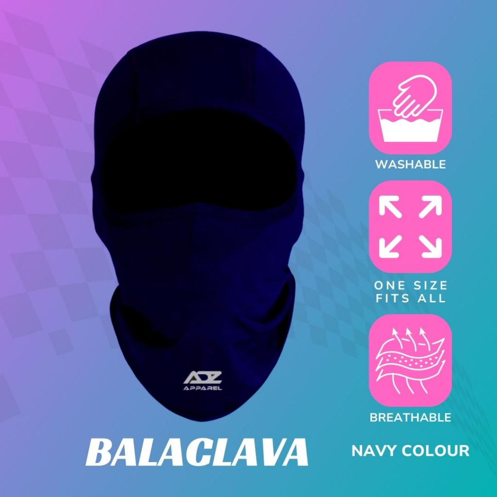Jual Balaclava Face Mask Bahan Premium Masker Helm Aksesoris Motor NAVY ...