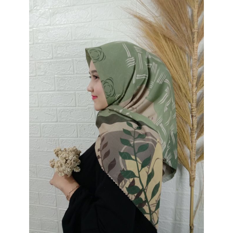 Jual Sublime Kerudung Segi Empat motif faula sage | Shopee Indonesia