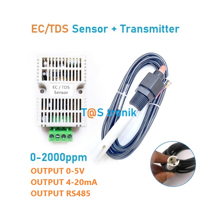 Jual EC TDS Sensor conductivity sensor EC transmitter TDS transmiter | Shopee Indonesia