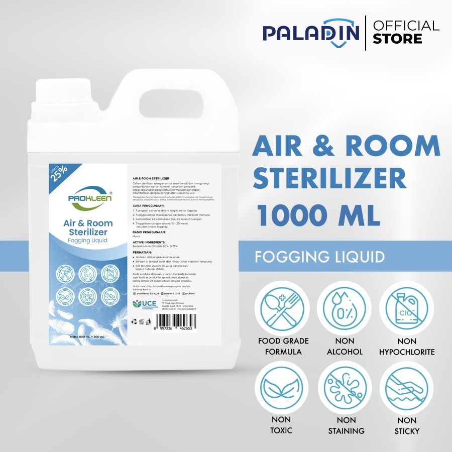 Jual FOGGING LIQUID Disinfektan Food Grade Antiseptik 1L | Shopee Indonesia