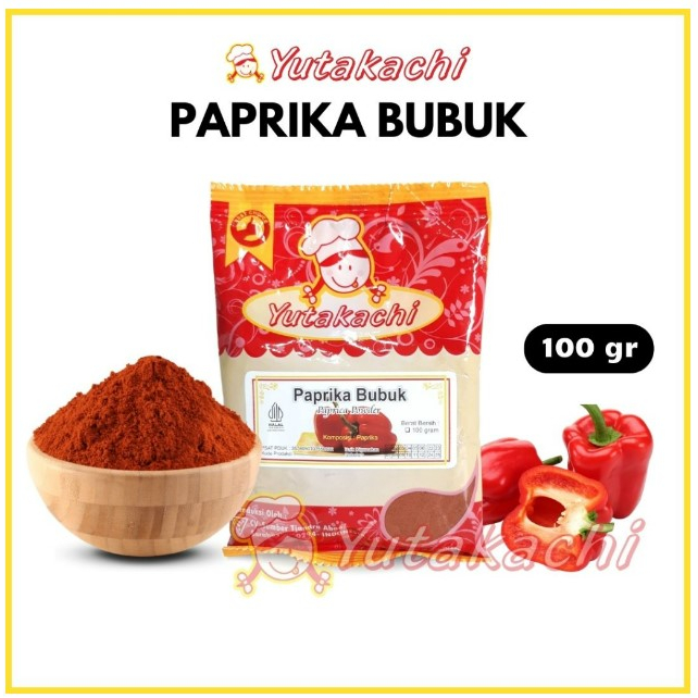 Jual Paprika Bubuk 100gr Yutakachi / Paprika Merah Bubuk / Bumbu Rempah ...