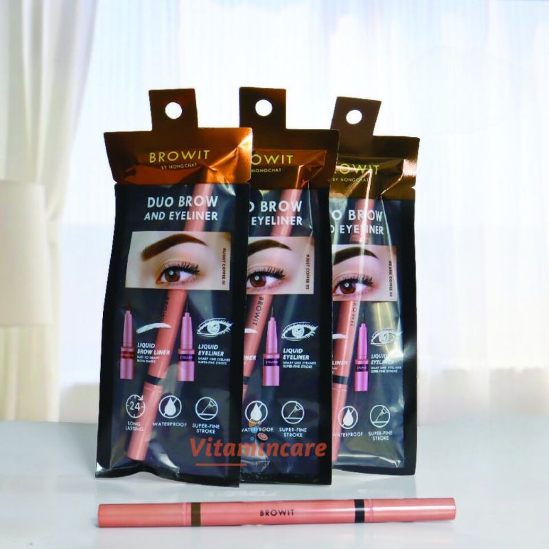 Jual Browit Duo Brow and Eyeliner by Nongchat | Shopee Indonesia