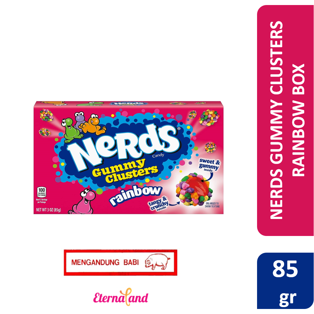 Jual Nerds Gummy Clusters BOX - permen nerds impor usa (NON HALAL ...