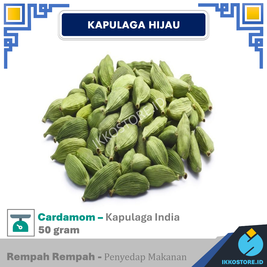 Jual Kapulaga Hijau 50gr | 100gr Whole Green Cardamom | Impor Arab ...