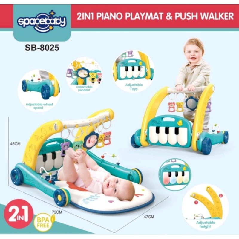 Jual SpaceBaby 2in1 Piano Playmat & Push Walker - SB 8025 / Kado ...