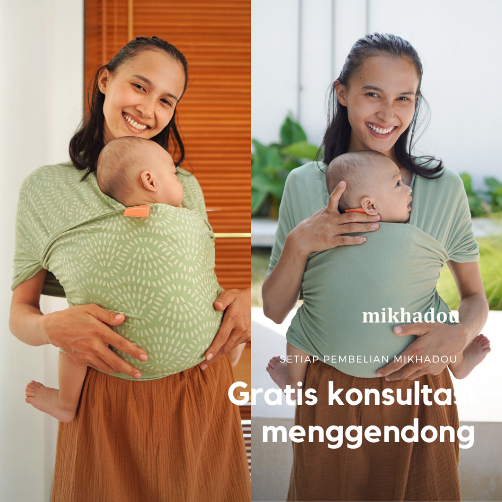 Jual Mikhadou - Gendongan Bayi Depan Stretchy Wrap Rev Boho / Gendongan ...