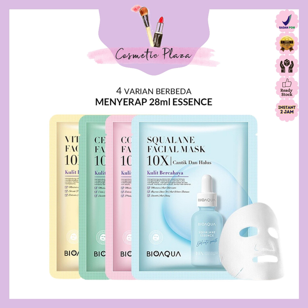 Jual BIOAQUA Sheet Mask 10X The Effect Masker Wajah Whitening Anti Aging Repair Moisturizing ...