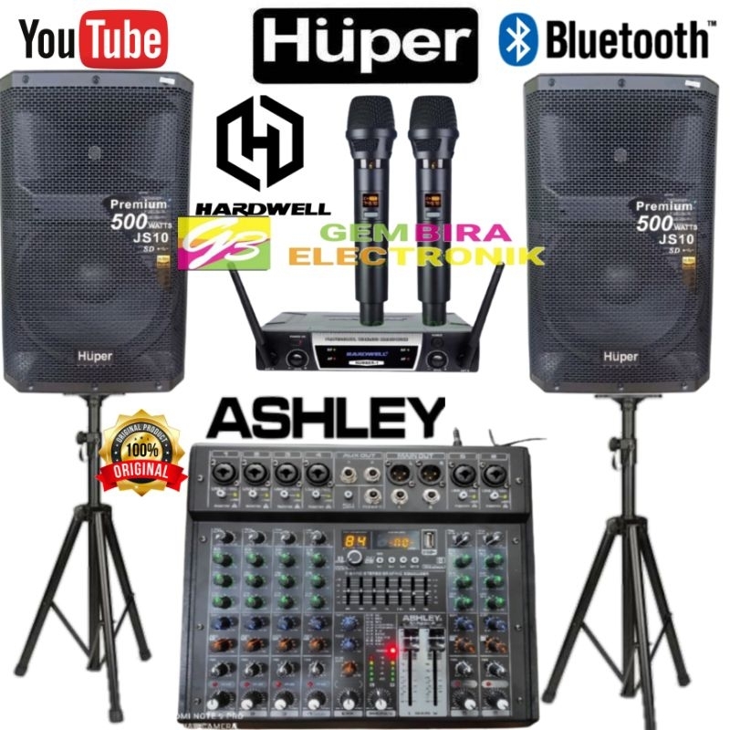 Jual Paket Speaker Aktif Hupper 15 inch 1000 watt outdoor indoor mixer ...