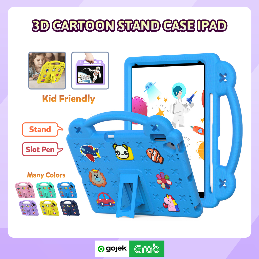 Jual iPad 5 6 7 8 9 10 Air 1 2 4 Pro 11 10.2 10.5 inch Mini Kids Case ...