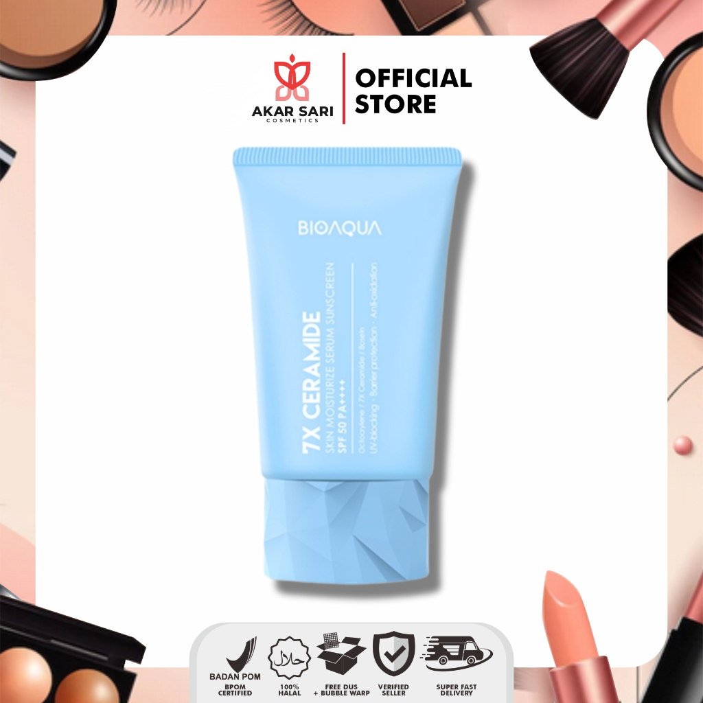 Jual BIOAQUA 7X CERAMIDE SKIN MOISTURIZE SERUM SUNSCREEN SPF 50 PA ...