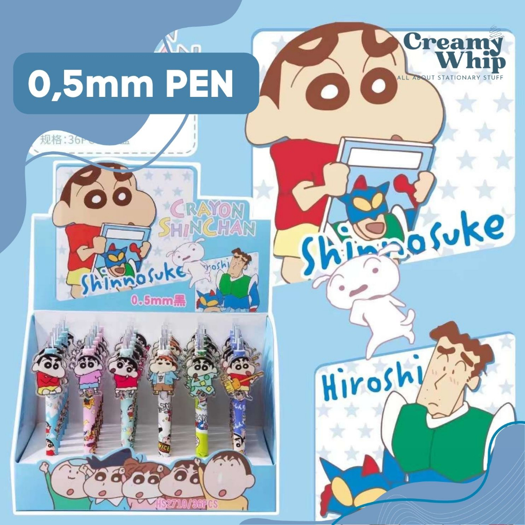 Jual Pulpen Crayon Shinchan Gel Pen Pen 0.5 MM Tip - Pulpen Tulis ...