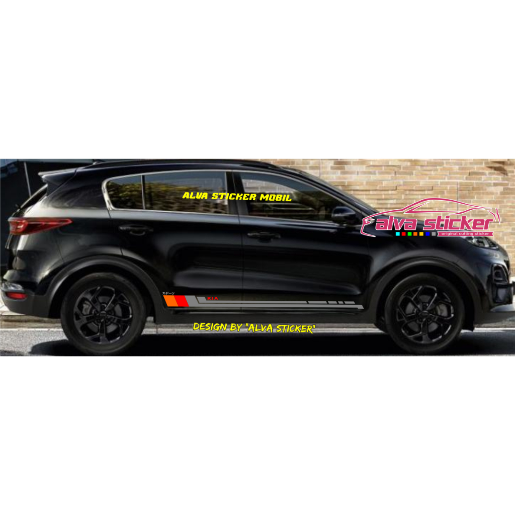 Jual stiker sportage sticker list body mobil kia sportage kanji jdm ...