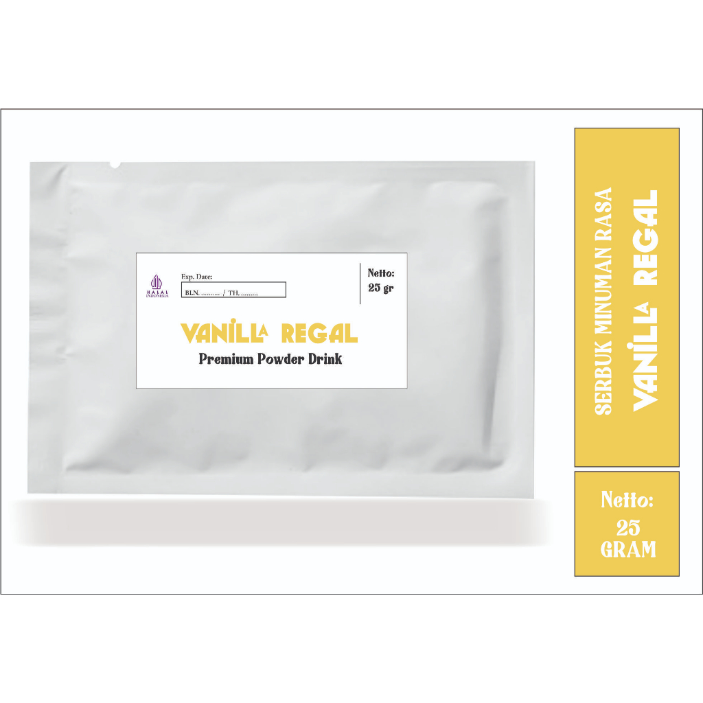 Jual POWDER VANILLA REGAL Sachet 25 Gram (Minimal Order 10 Sachet ...