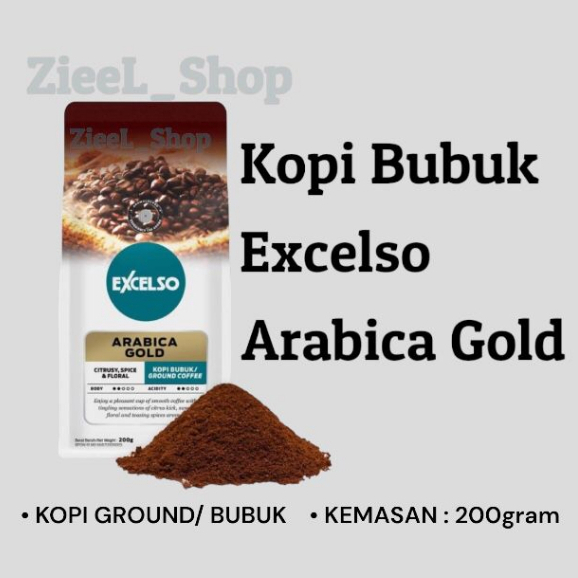 Jual Kopi Bubuk Excelso Arabica Gold 200g | Shopee Indonesia