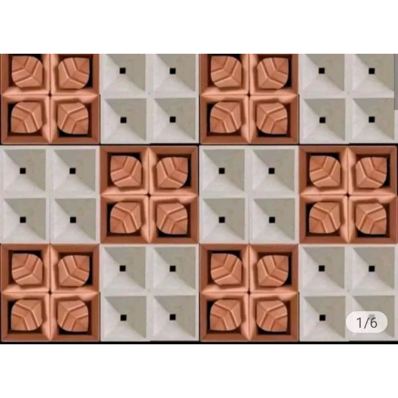 Jual roster motif daun merah bata dan motif corong putih | Shopee Indonesia