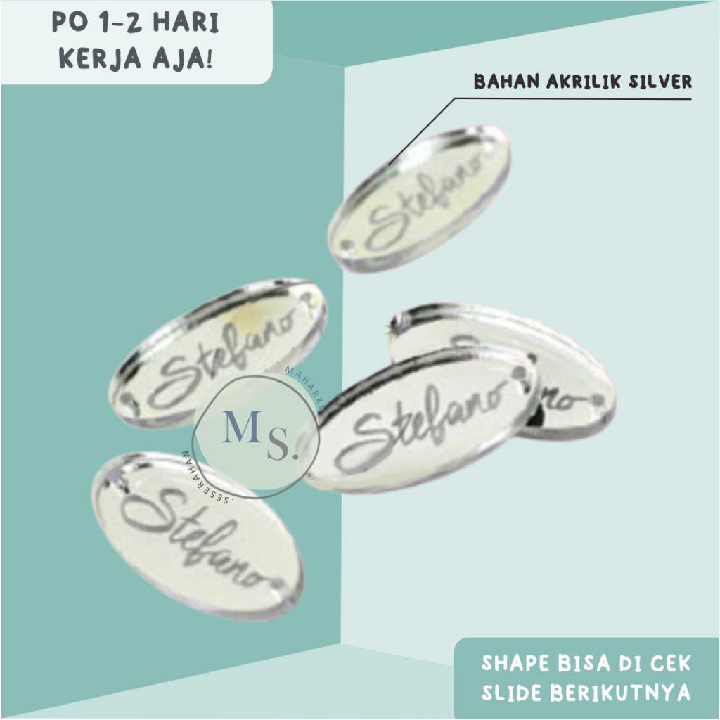 Jual READY AKRILIK LABEL HIJAB/ LABEL PRODUK / JILBAB, AKRILIK / LABEL ...