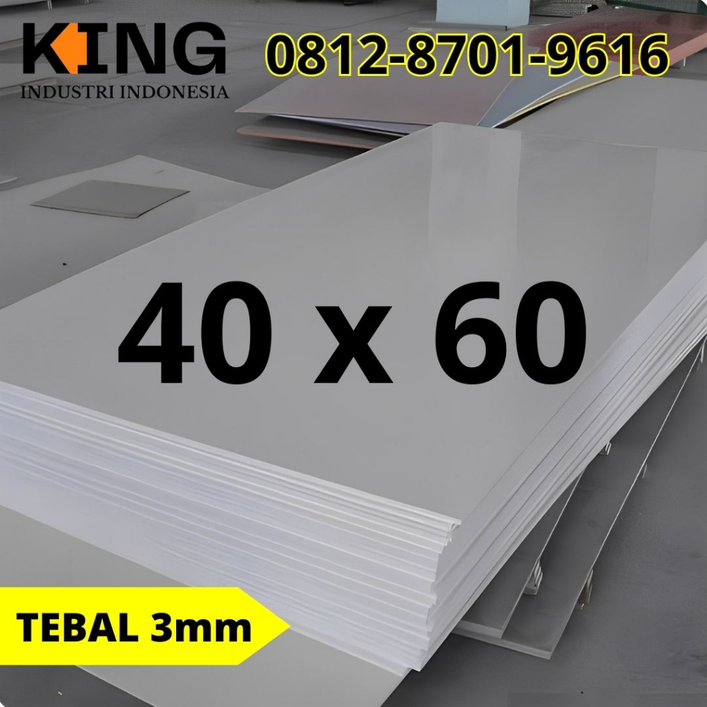 Jual PVC Board / PVC Foamboard / PVC Sheet / PVC Lembaran Tebal 3mm Uk 40 x 60cm | Shopee Indonesia