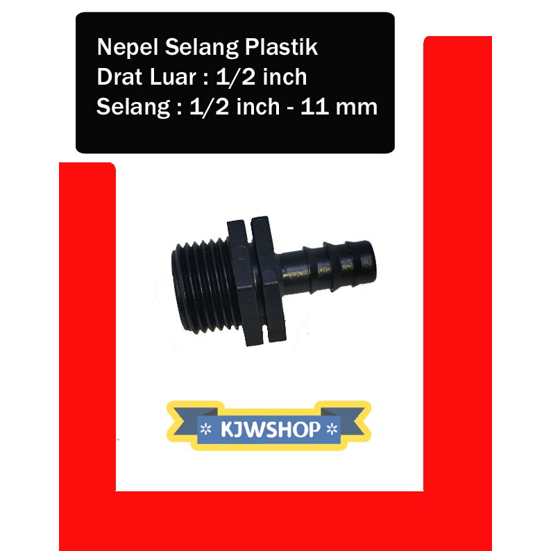 Jual Nepel Naple Plastik Sambungan Drat Luar Ke Selang Fertigasi ...