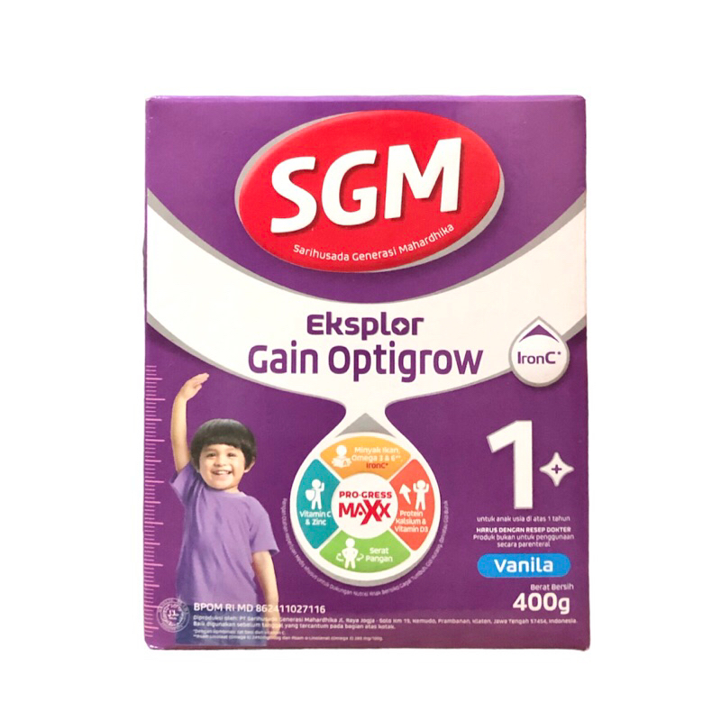 Jual SGM Eksplor Gain Optigrow 1+ Vanilla 400 g | Shopee Indonesia
